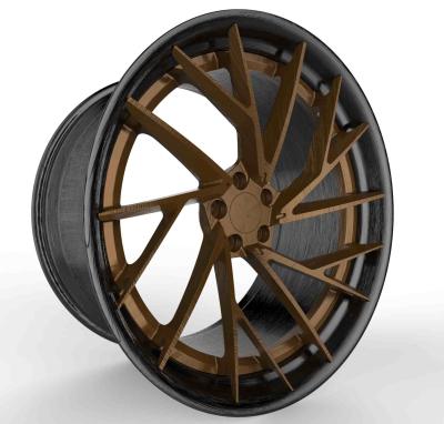 Cina Lle grandi ruote a 20 pollici concave Matt Bronze Disk PCD 5x115 di 3 pezzi in vendita