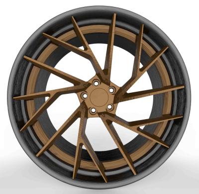 Cina Lle grandi ruote a 20 pollici concave Matt Bronze Disk PCD 5x115 di 3 pezzi in vendita