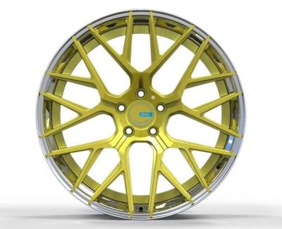 Cina Matt Black Gold Center 5x120 le ruote di 3 pezzi in vendita
