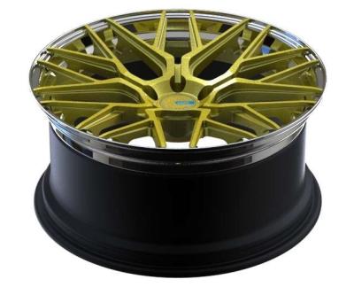 Cina Matt Black Gold Center 5x120 le ruote di 3 pezzi in vendita