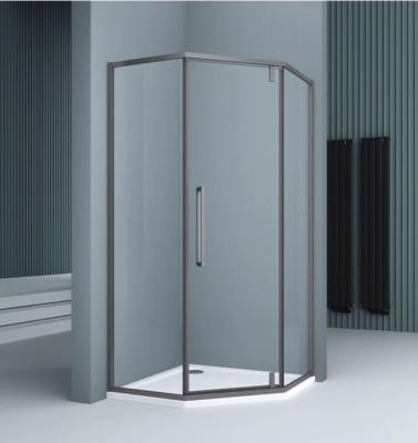 China Sleek Bevel Edge Glas Hoekplank voor Badkamer Douche Ruimte Ruimte in elektroplate Te koop