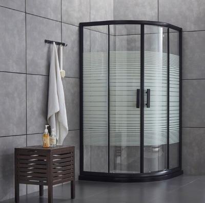Cina Moderno design in acciaio inossidabile doccia porta di vetro manico con finitura elettroplata in vendita