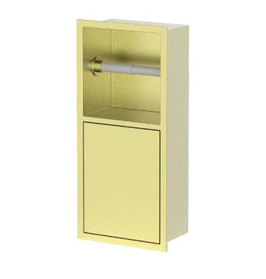 China Stainless Steel Toilet Brush Niche in Brushed Finish Perfect for Any Bathroom Design for sale