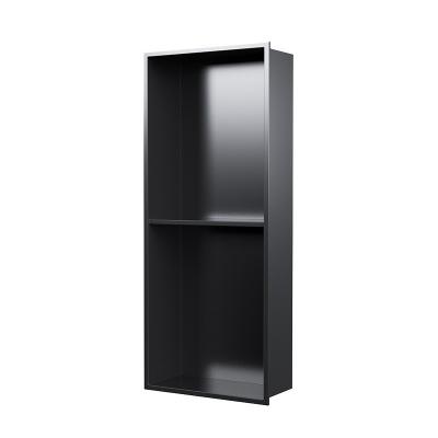 Cina Stile di design moderno nero vasca da bagno a parete intagliata Niche doccia inserito con rivestimento in cromo in vendita