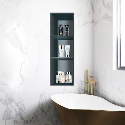 Cina Stile di design moderno nero vasca da bagno a parete intagliata Niche doccia inserito con rivestimento in cromo in vendita