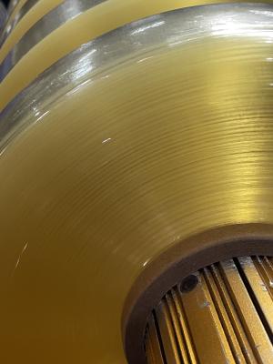 Cina Spazzoli il PVC dei filamenti che avvolge il giallo trasparente di spessore del rotolo 150mic in vendita