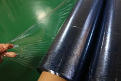 China 1.37m 30m de Filmbroodje van pvc voor het Verpakken Zachte 50cm Breedte Blauwe Normale Duidelijk Te koop