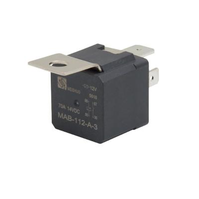 Cina Relè automatico di MEISHUO MAB-112-A-3 12V 70A per CA dell'automobile con il sostegno del metallo per la luce dell'automobile in vendita