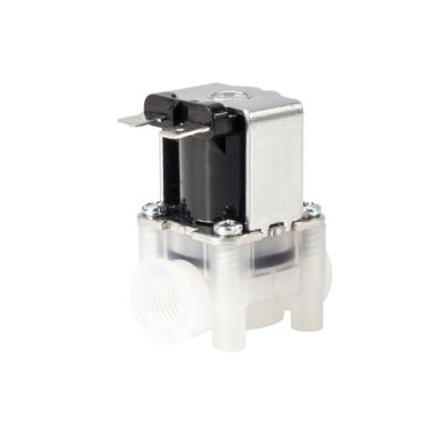 Cina Elettrovalvola a solenoide di plastica dell'acqua dell'entrata del filo interno 1/4 12v 24v in vendita