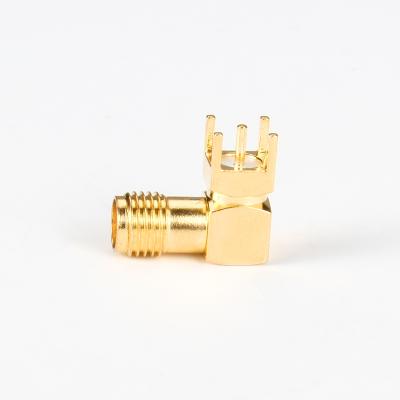 Cina 50 Ohm Femminile di montaggio del connettore del PCB SMA-KE-14.5 Dorato in vendita