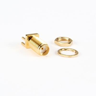 Cina Connettore SMA Femmina per Montaggio PCB 50Ω 2700V Max Ottone in vendita