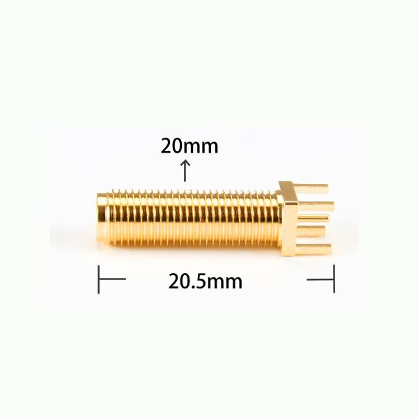 Quality RF Brass Gold Plated PCB Mount Connector SMA-KE-125-20.5-2 for sale