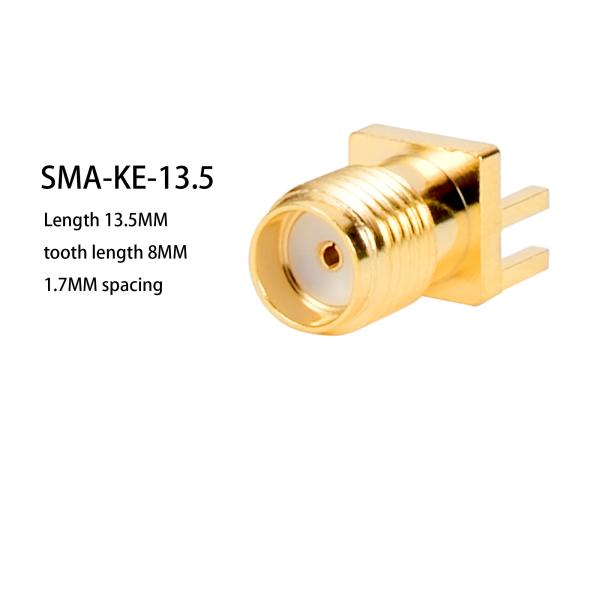 Quality SMA-KE-13.5 Gold Plated Female PCB Connector DC-11GHz 50 OHM for sale