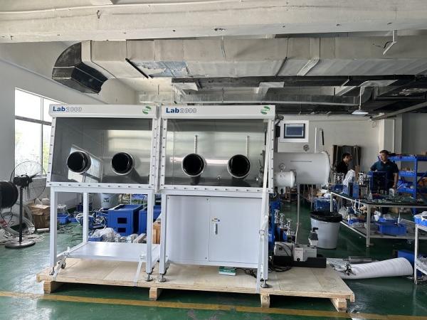 Dual Workstation Single Side Vacuum Glove Box With Gas Purification System