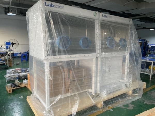 Dual Workstation Single Side Vacuum Glove Box With Gas Purification System