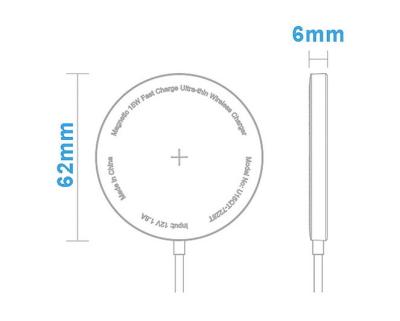 China carregador rápido de 15W Max Magnetic Wireless Charger Qi para o iPhone 12 12 pro 12 máximos mini à venda