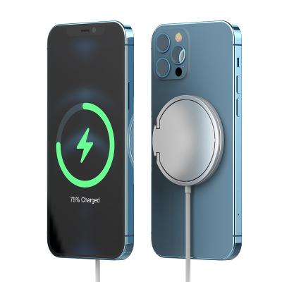 China Carregador sem fio magnético de alumínio ultra fino com carregamento rápido do suporte 15 para Iphone 12 à venda