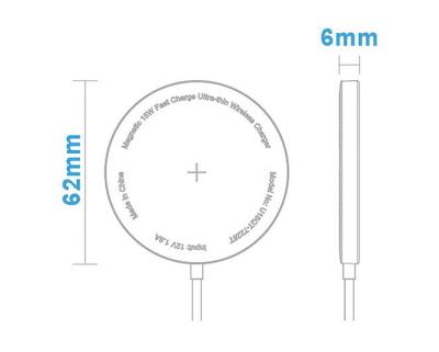 China 8.5N carregador sem fio magnético MagSafe para dispositivos de IPhone Samsung Airpods Qi à venda