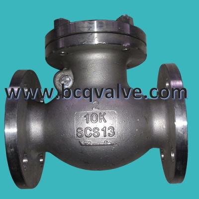 China JIS/KS 10K/20K FLANGED STAINLESS STEEL SWING CHECK VALVE for sale