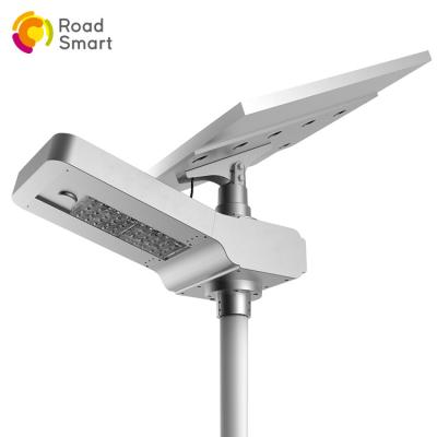 China Portable Road Smart 30w builtin battery solar powered energy solar street light with smart controller for sale