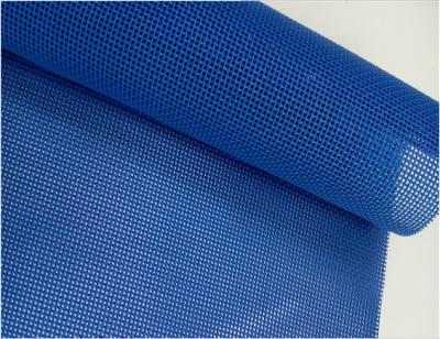China Blue color Textilene Fabric, PVC Coated Polyester Mesh Pool Fence safety Fencing for sale