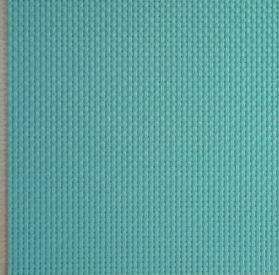 China 4X4 PVC outdoor Anti-UV mesh fabric in light blue color for sale