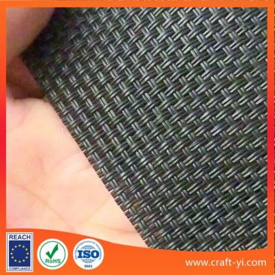 China Estilo tejido 2X2 de mimbre de la tela del textilene negro del color en venta
