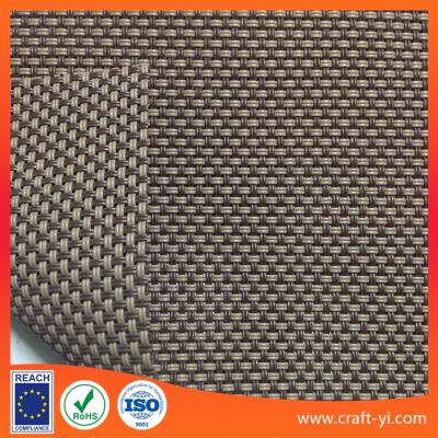 China proveedor marrón de las telas de los muebles del patio de la armadura de la tela de malla de Textilene del color 2X2 en venta