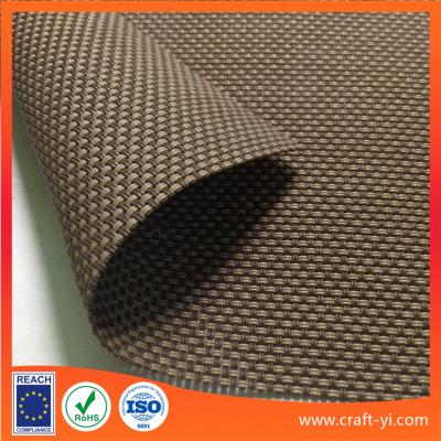 China proveedor marrón de las telas de los muebles del patio de la armadura de la tela de malla de Textilene del color 2X2 en venta