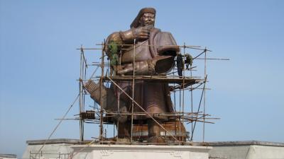 China bronze sculpture,cast bronze Genghis Khan statue for sale