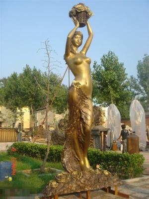China Bronze Naked Lady Statue Sculpture for sale