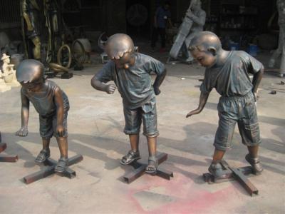 China garden bronze children playing statue for sale