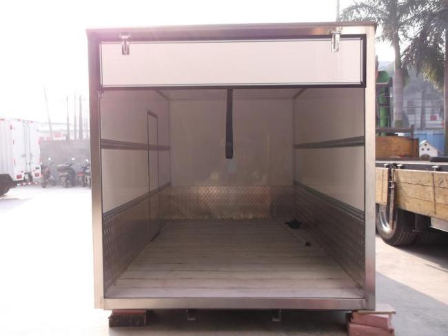 Close-up view of CBU Dry Freight Truck Body construction