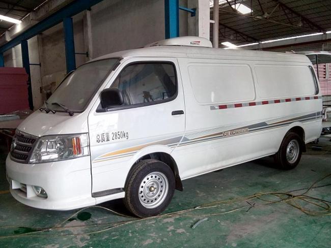 Snowfall refrigeration van exterior view showing durable construction