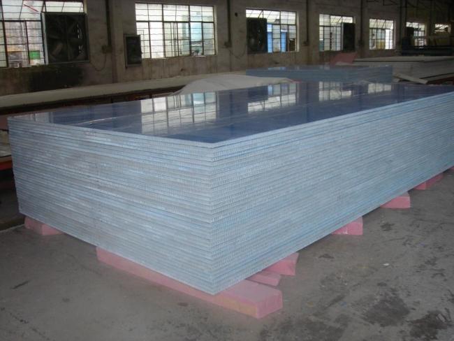 Close-up view of FRP Honeycomb Sandwich Panel structure