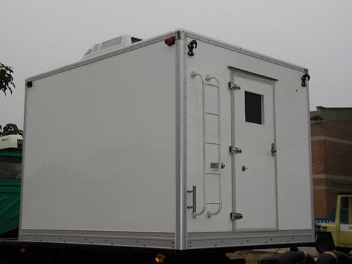 High pressure panel formed movable container house exterior view