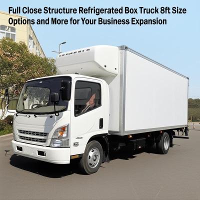 China Full Close Structure Refrigerated Box Truck 8ft Size Options and More for Your Business Expansion zu verkaufen
