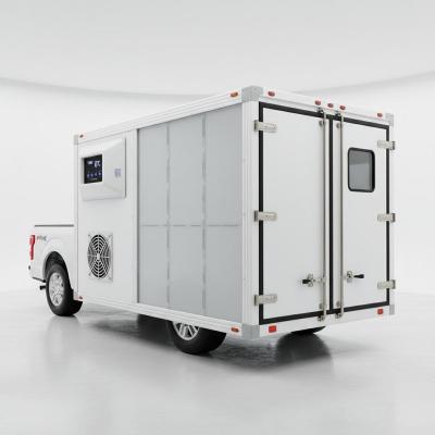 China Steel Inside Frame Refrigerated Truck Box with Extruded Polystyrene Foam Insulation for FORD Pickup for sale