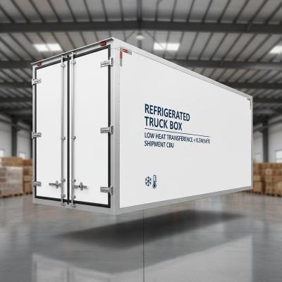 China Refrigerated Truck Box with <0.3W/M².K Heat Transfer and Fiberglass Reinforced Plastic Wall for CBU Shipment for sale