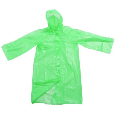 China PEVA environmentally friendly transparent printed adult raincoat with hoods and sleeves for sale