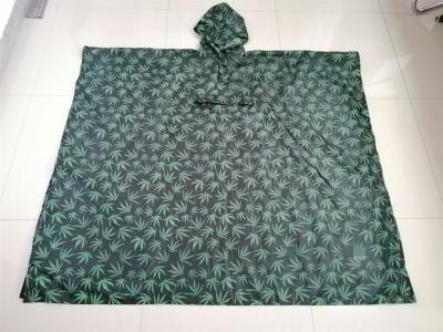 China Customized full printed anti tear 210T polyester rain poncho from China for sale