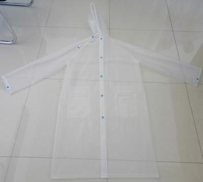 China Professional manufacture environmental friendly transparent EVA raincoat for sale