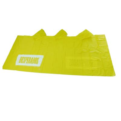 China Breathable beautiful yellow color raincoat poncho customized with logo on sale for sale