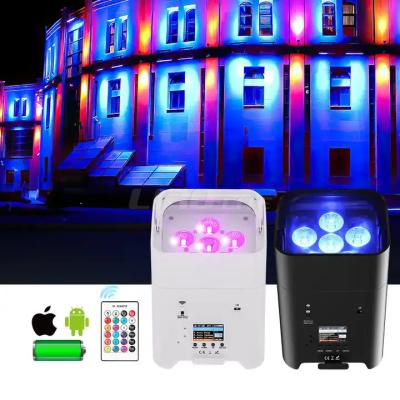 Cina 6*18W Rgbwauv DJ Wedding Batterie Alimentate Uplighters LED Par Light Impermeabile in vendita