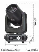 China 250W Lamp Beam Moving Head Light DJ Sharpy Light Prism Effect for sale