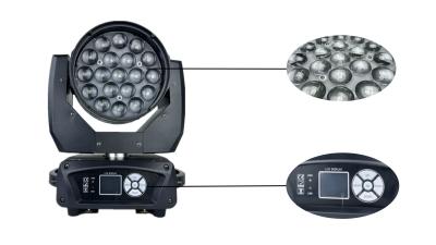 Cina Luce da palco a LED 19*15W 19x15W RGBW 4in1 DMX Zoom Strobe LED Wash Moving Head Light per dj Bar Disco in vendita