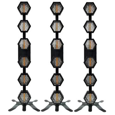 China Lâmpada de halogênio hexalina 6pcs 100W Flash Strobe Light Blinder Backlight Controle de pixel Disco Retro Stage Portman Light à venda