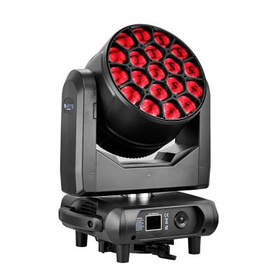 China Mini 19 Pcs 40w 4in1 Zoom Led Moving Head Light Per Stage Wash Light DJ Disco Club for sale