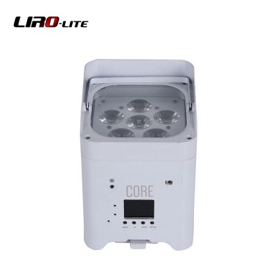 Cina 6 in 1 Batteria Up Light 6pcs Cassa di ricarica Uplight 6X18w Led Batteria Alimentata Par Uplight Per Festa di Nozze Stage Light in vendita