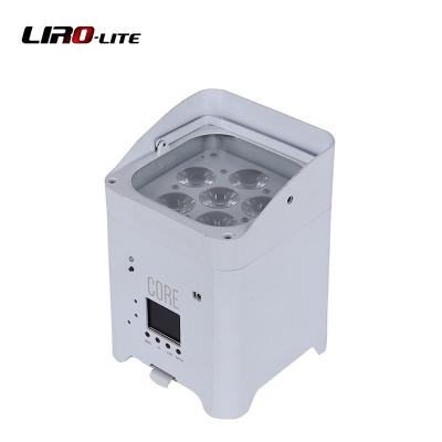 China 6 in 1 Batteria Up Light 6pcs Cassa di ricarica Uplight 6X18w Led Batteria Alimentata Par Uplight Per Festa di Nozze Stage Light for sale